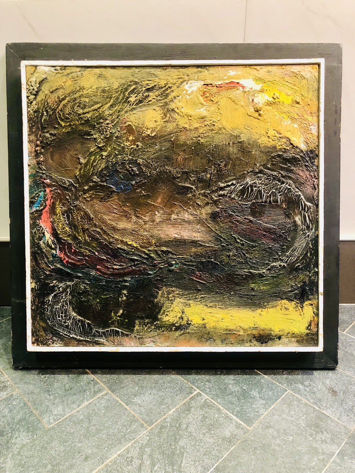 Abstract Expressionist Oil/Masonite Cynthia Reeves Snow, 1960’s ...