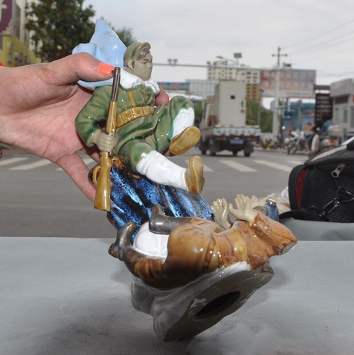 Old Chinese Cultural Revolution Wucai Porcelain Red Army Hitting ...