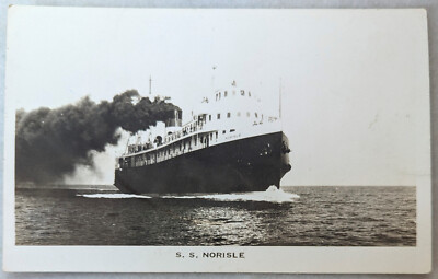 RPPC Real Photo POSTCARD S.S. NORISLE Steamship Manitoulin Island ...
