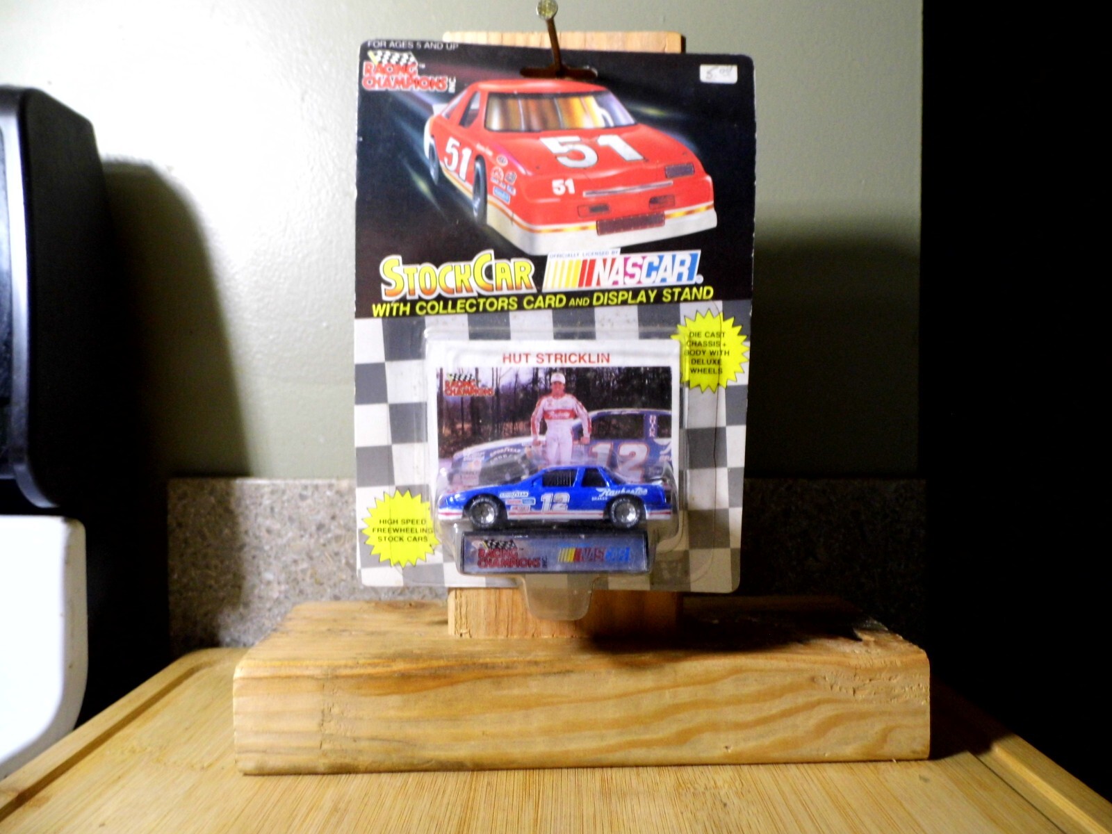 Vtg. Racing Champion / #12 Hut Stricklin Stock Car w/Collector Card ...