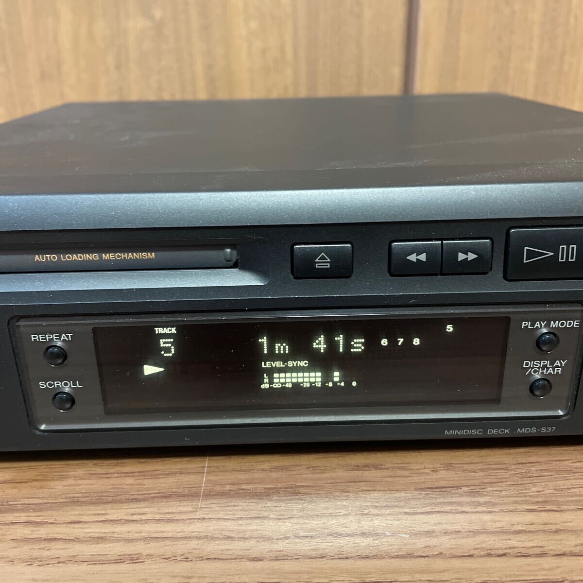 SONY MDS-S37 MD MiniDisc Recorder Deck Player Black 1996 wide bit ...