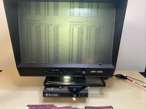 Bell and Howell Microfiche Reader ABR 1060 With RCA/GE Parts Manual | eBay
