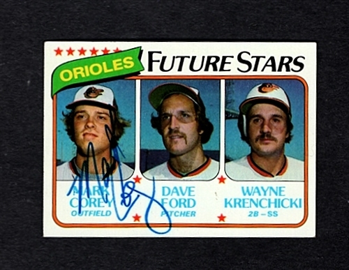 1980 MARK COREY BALTIMORE ORIOLES AUTOGRAPHED ROOKIE CARD-NM | eBay