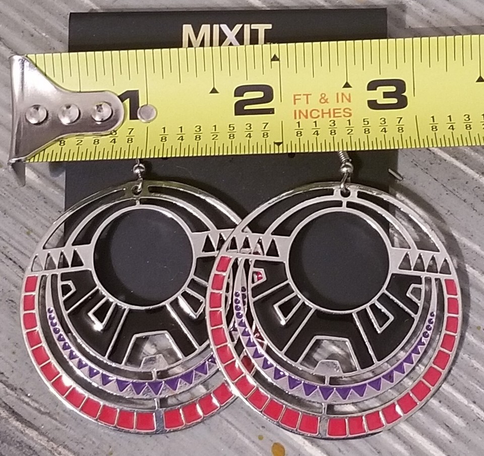 Mixit Silver Tone Round Native American Style Southwestern Design ...