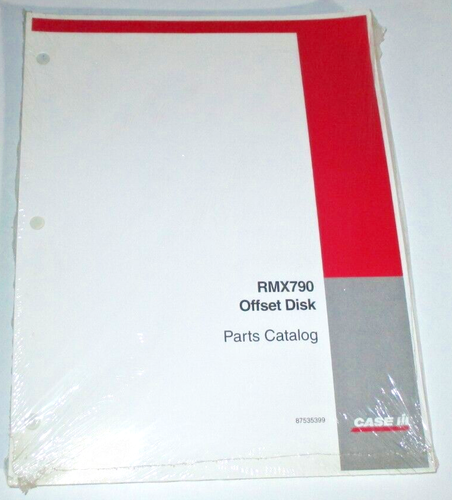 Case IH RMX790 Tandem Disk Parts Catalog Manual Book CIH 87535399 NOS ...
