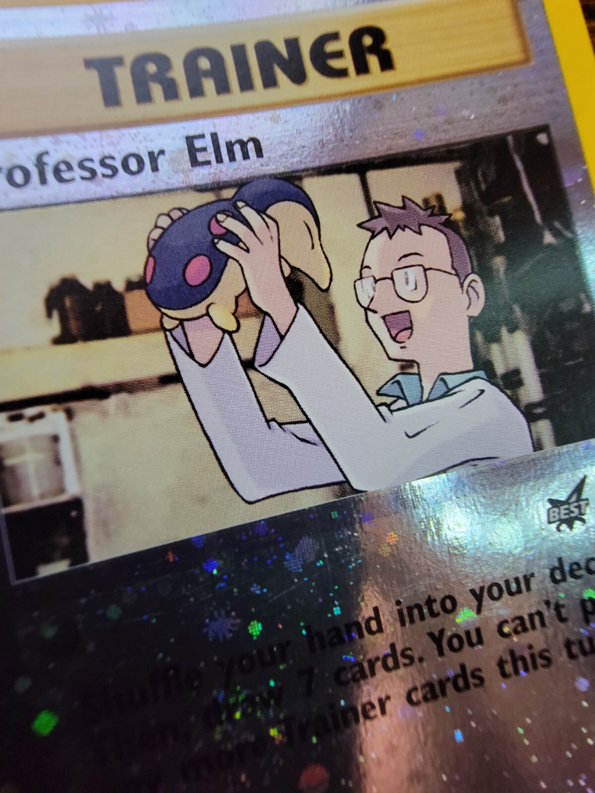 Professor Elm 3 BEST | WotC Promo | REVERSE HOLO | Vintage Pokemon LP ...