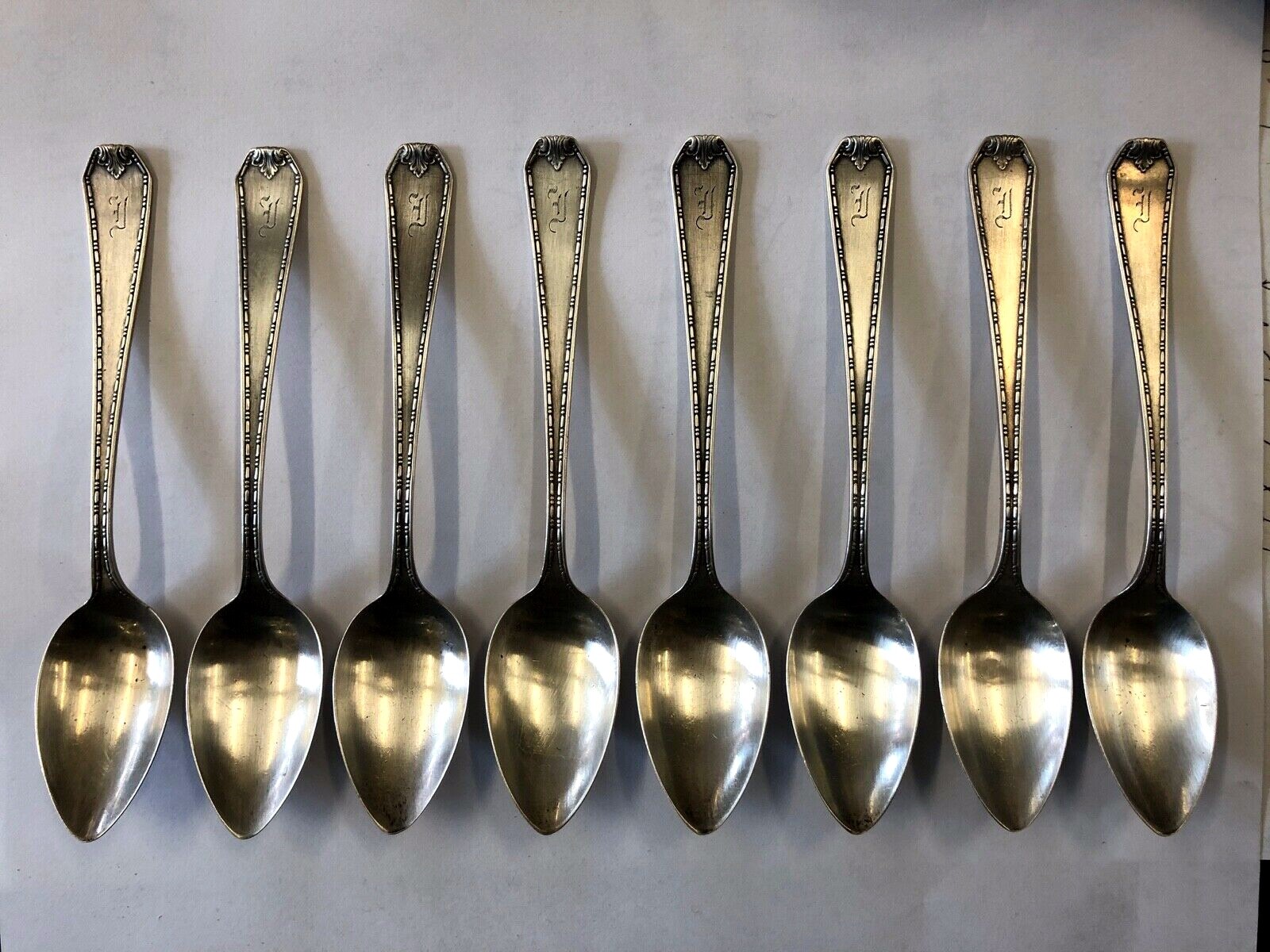 Whiting Co Sterling Silver Spoons 8 - MADAME MORRIS PATTERN 1910 ...