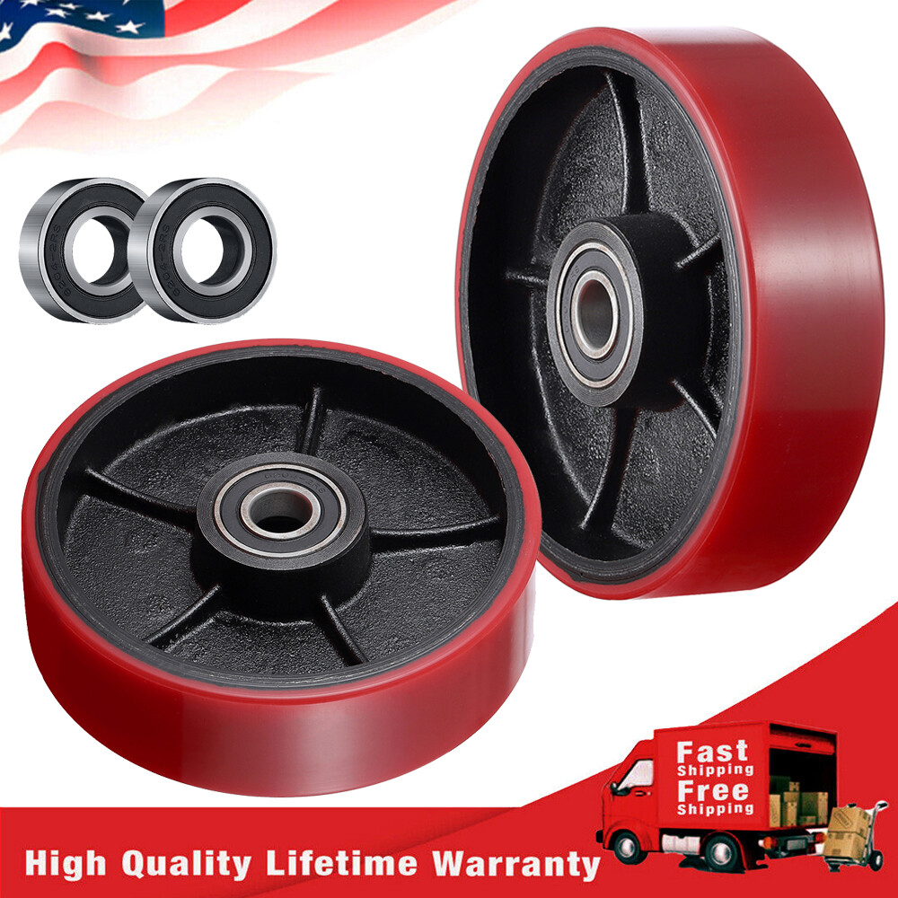 7" x 2" Pallet Jack/Truck Steering Rear Wheels Replacement Kits With ...
