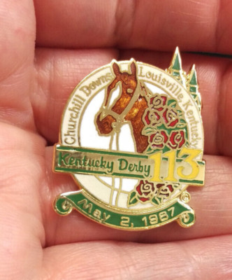 Kentucky Derby 113 Pin Churchill Downs Louisvill KY May 2 1987 Hat ...