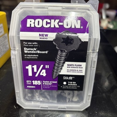 Rock On 23301 Cement Board Screws #9 x 1-1/4 185PK Tile Backer Shower ...