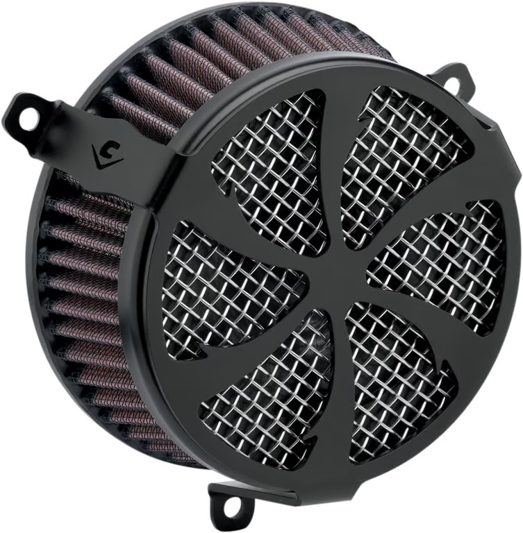 Cobra Air Cleaner Kit - Spoke - Black Motorcycle Street Bike 606-0102 ...