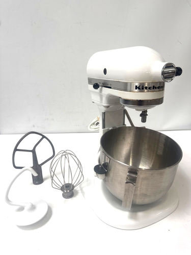 KitchenAid K4SSWH Stand Mixer w/ Bowl & 3 Attachments - Tested
