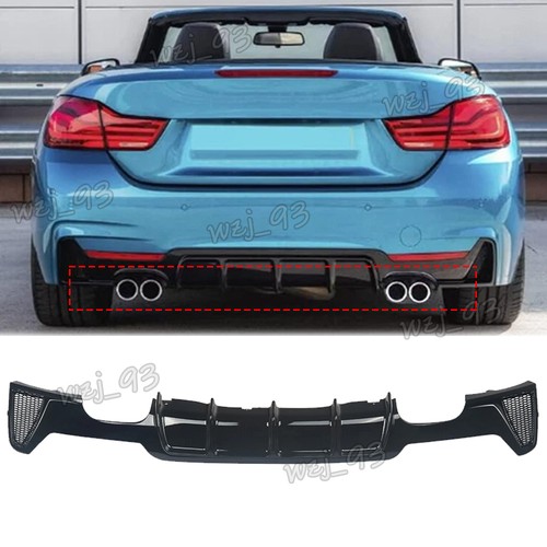 Gloss Black Rear Bumper Diffuser Quad Tip For BMW F32 F33 F36 428i 435i ...