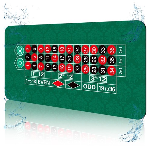 70'' x 35'' Upgraded Waterproof Casino Roulette Tabletop Layout Mat ...