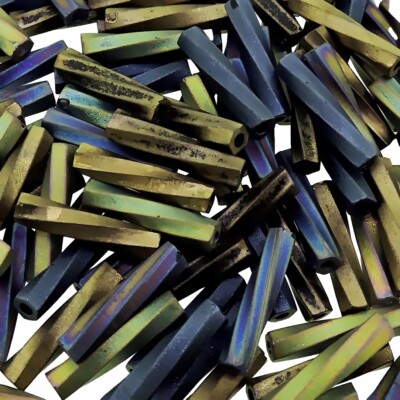 Miyuki Twisted Bugle Beads 2.7x12mm 16GM Flat Iron Mix | eBay