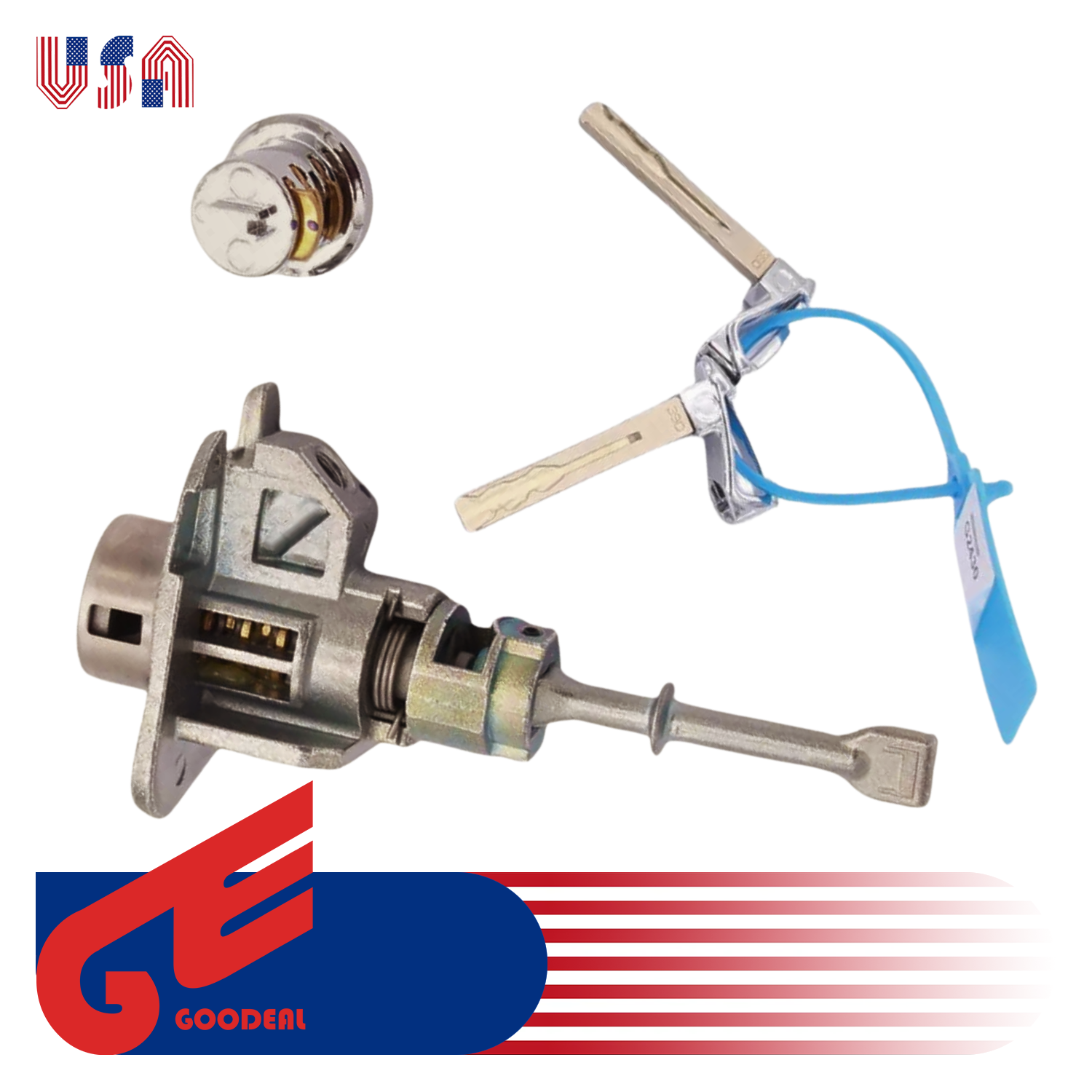 Door Lock Cylinder 2 Keys&Rotor-Glove Box Set For 13-18 Hyundai Santa ...