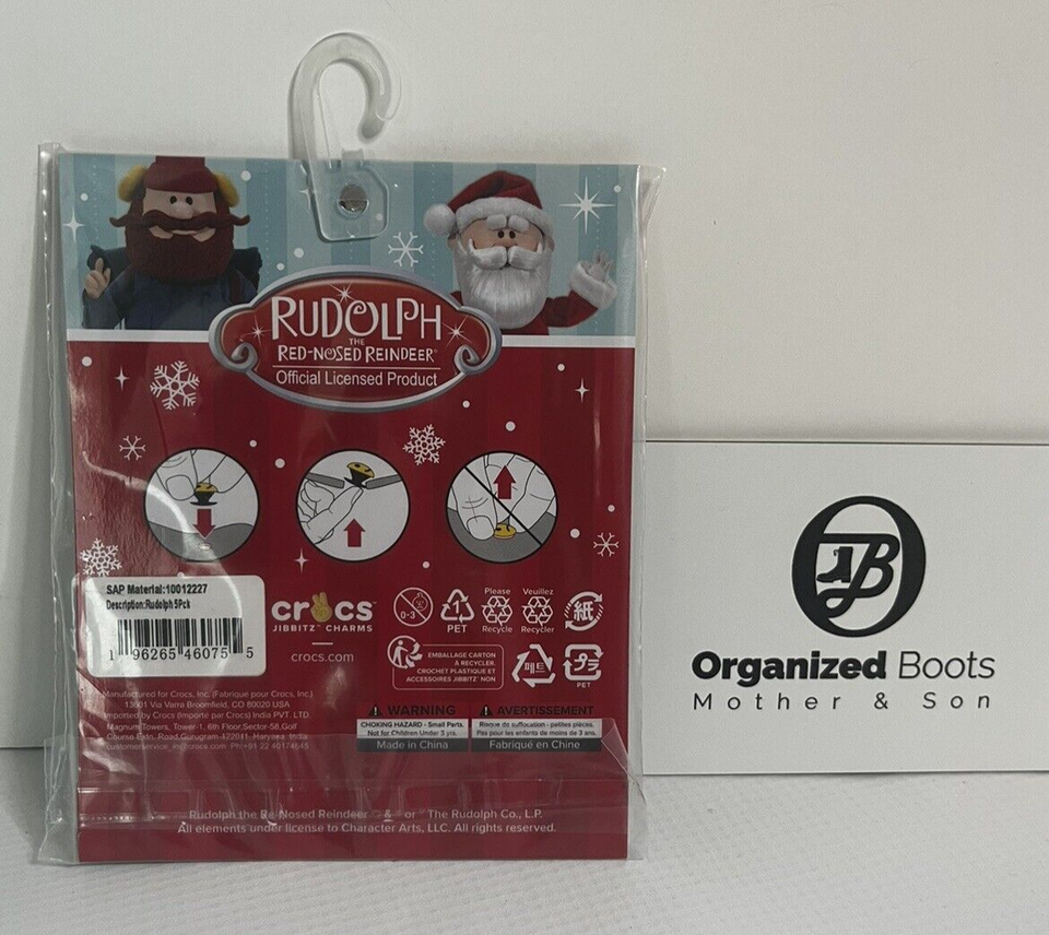 Crocs Jibbitz - Uniquely YOU Series - Rudolph the Red-Nosed Reindeer 5 ...