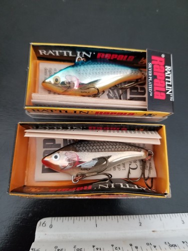 Lot Of 2 Rapala RNR-5 Rattlin Rap, Silver Gold, Silver Blue In Boxes | eBay