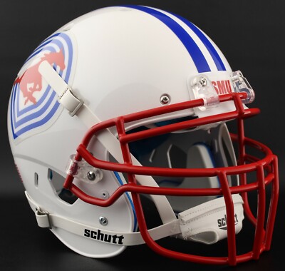 *CUSTOM* SMU MUSTANGS NCAA Schutt XP GAMEDAY Replica Football Helmet | eBay