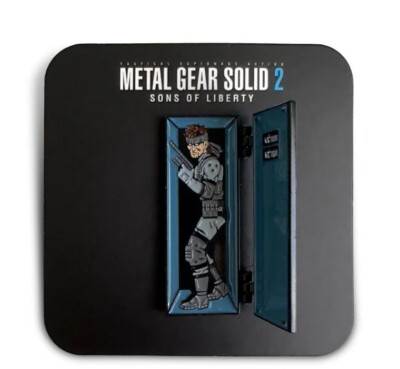 Metal Gear Solid 2 Solid Snake Locker Hiding Spot Hinged Enamel Pin ...