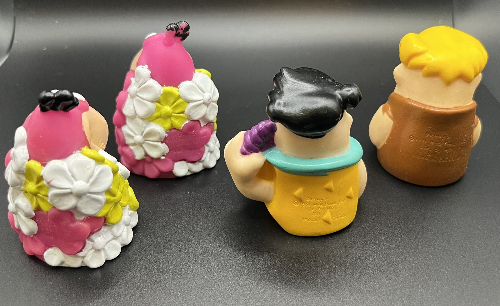 Vintage 1991 DENNY'S Flintstones FRED BARNEY 2 DINO Lot Squirt Toy ...