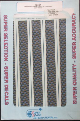 Superscale International 1/72nd Scale German WWI Lozenge 4 Color Day 72 ...