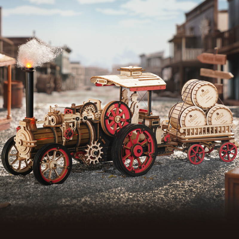 ROKR Steam Engine Mechanical 3D Wooden Puzzle LKA01 | eBay UK