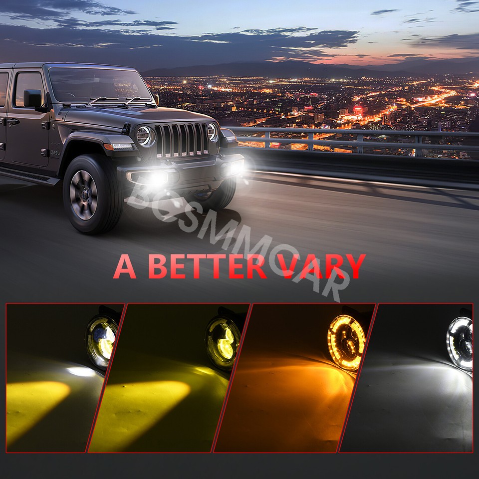 4in LED DRL Headlight Fog Lamp Turn Light Fit For Chrysler PT Cruiser ...