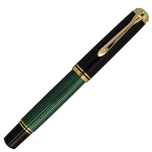 Pelican Suberen M400 fountain pen green stripes F fine print M400 | eBay