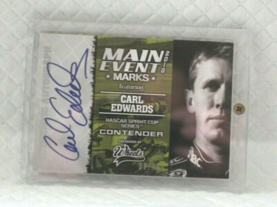2010 WHEELS CARL EDWARDS MAIN EVENT AUTOGRAPH 30/73 Signed Card LR1 | eBay