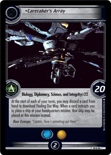 Star Trek 2E: Caretaker's Array [Ungraded] Captain's Log STCCG Decipher ...