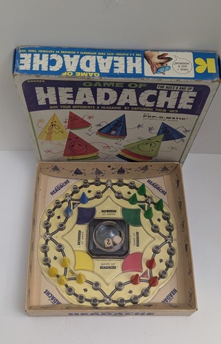 Vintage 1968 HEADACHE Board Game By Kohner INCOMPLETE | eBay