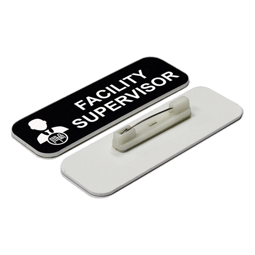 Signs ByLITA Facility Supervisor 1 x 3" Name Tag/Badge, (3 Pack) | eBay