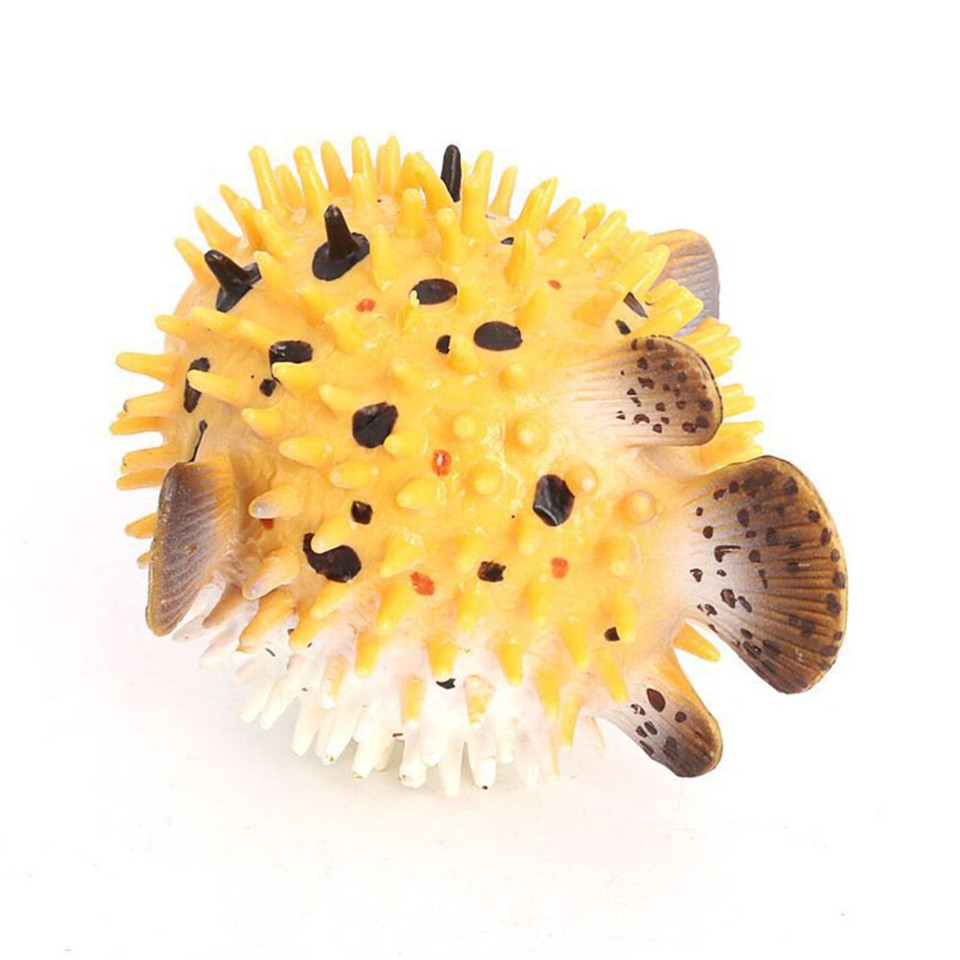 Simulation Puffer Fish Model Ocean Sculpture Miniature Toys Figurine | eBay