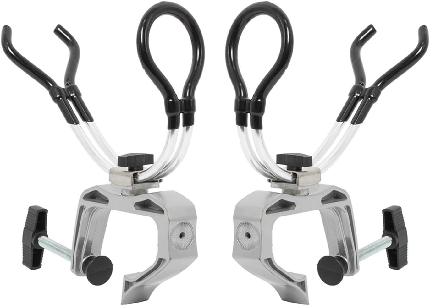 2-Pack of Aluminum Alloy Boat Rods Holder with Clamp Adjustable up and ...