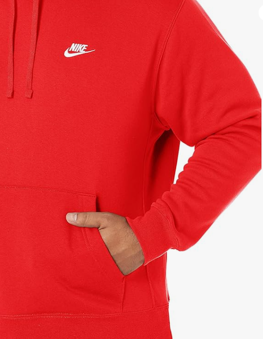 Nike Men's Sportswear Club Fleece Pullover Hoodie University Red BV2654 ...
