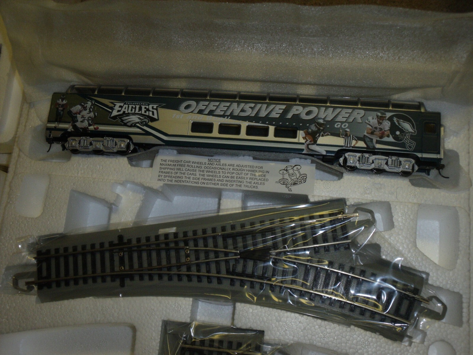 PHILADELPHIA EAGLES TRAIN HO CHRISTMAS EXPRESS BOXCAR TRANSFORMER SET ...