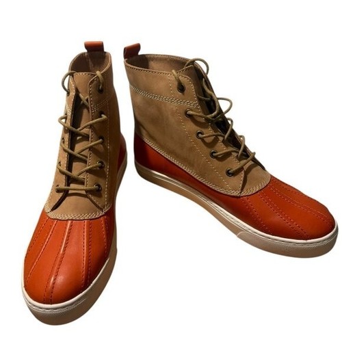 Men's BASS Huckleberry Duck Boot 8.5 NWOB Pumpkin Orange | eBay