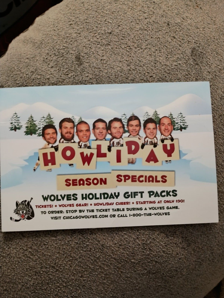 Chicago wolves schedule 2012-13 Holiday schedule card. | eBay
