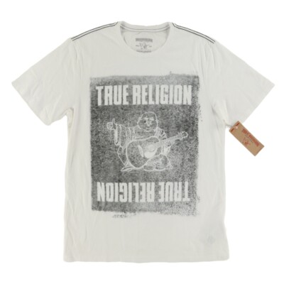 True Religion Inside Out Graphic Logo Solid T-Shirt White Men's L | eBay