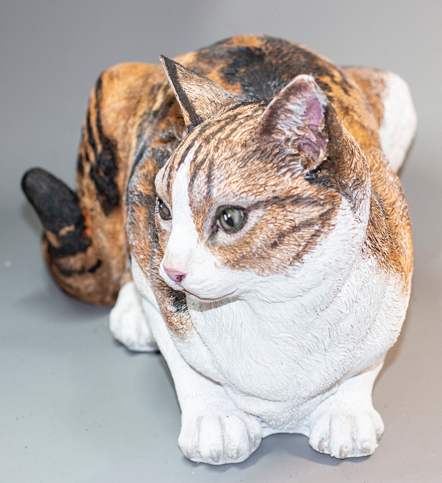Unique Urn Calico Cat Ashes Memorial Statue Pet Loss Grave Decor ...