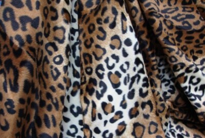 Brown Leopard Velboa upholstery Fabric per yard 60” wide | eBay