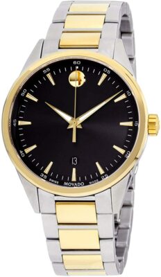 Movado Stratus Quartz Movement Black Dial Men's Watch 0607245 | eBay