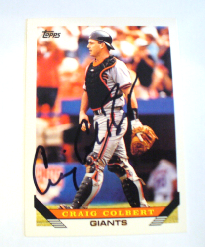 MLB - Topps 1993 Baseball Card #91 - "Craig Colbert" Autograph - NEAR ...