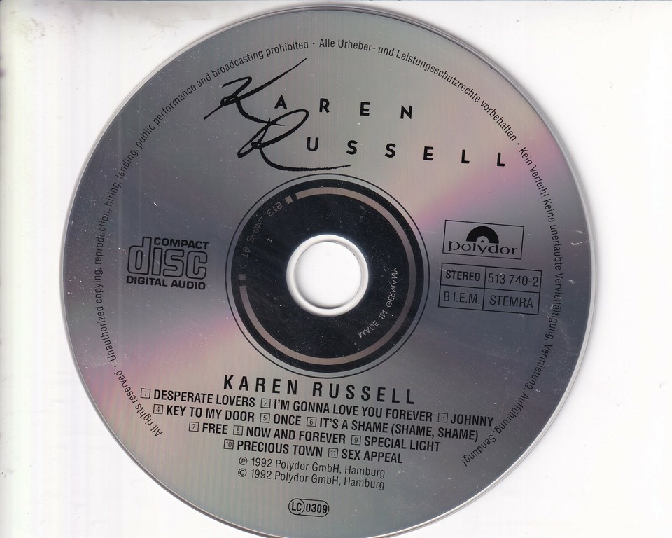 CD KAREN RUSSELL s/t HOLLAND EX 1992 (B8126) | eBay
