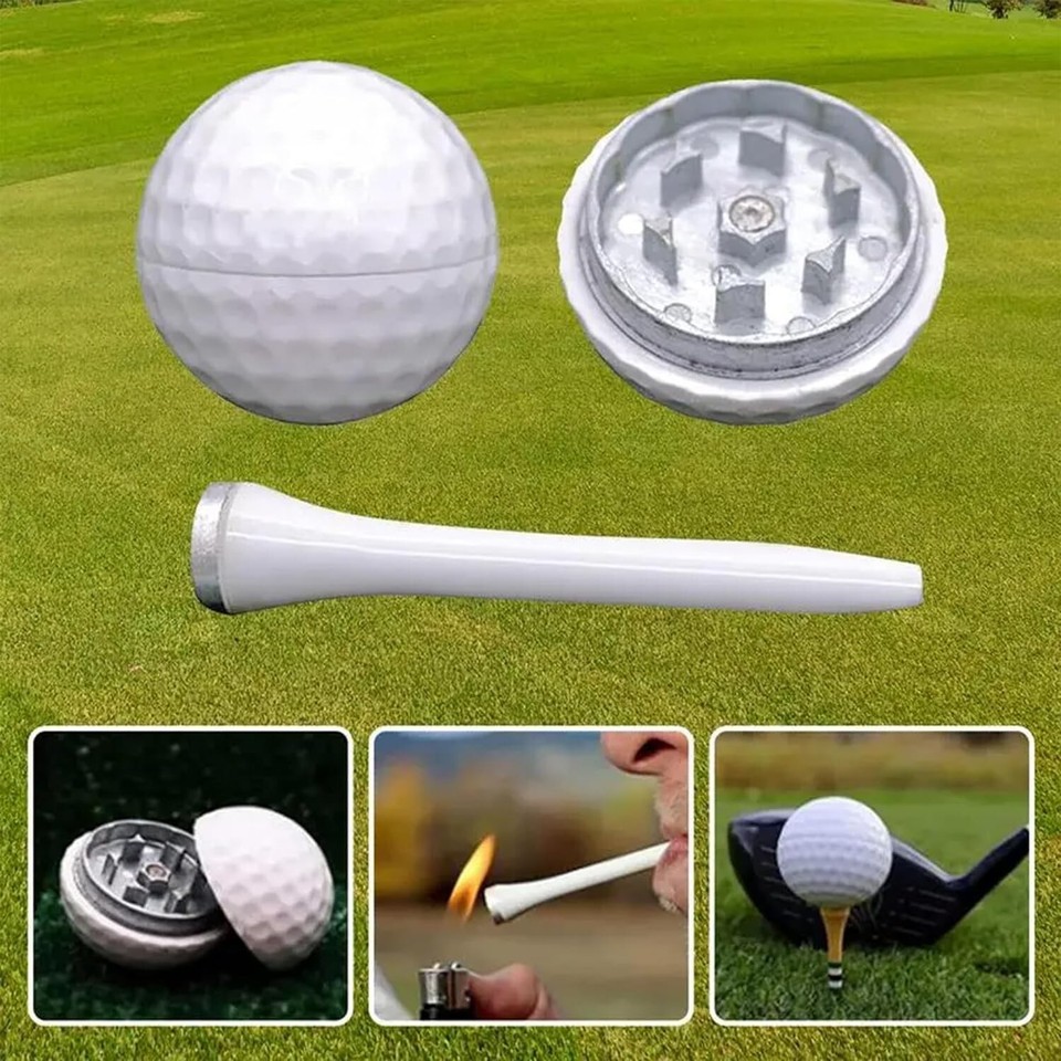 3PCS Golf Ball Herb Tobacco Grinder Crusher Creative Kitchen Grinder ...