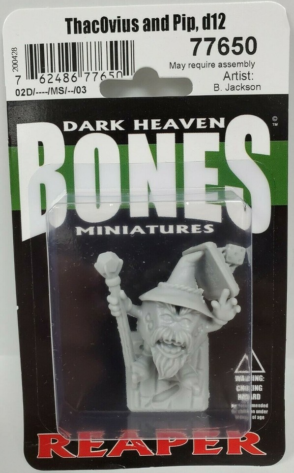 THAC0VIUS AND PIP D12 Reaper Miniatures Dark Heaven Bones REM77650 D&D ...
