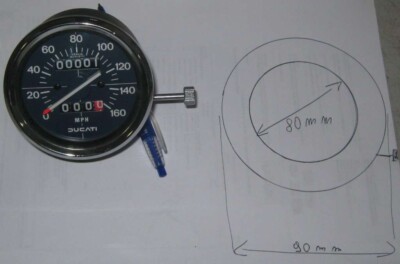 Speedometer Speed Meter Odometer ducati IN Miles New 160 Mph Original ...