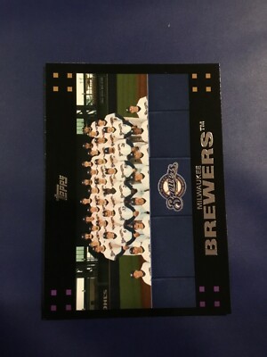 2007 Topps # 454 BREWERS TEAM CARD Milwaukee Brewers Set Break Sharp ...