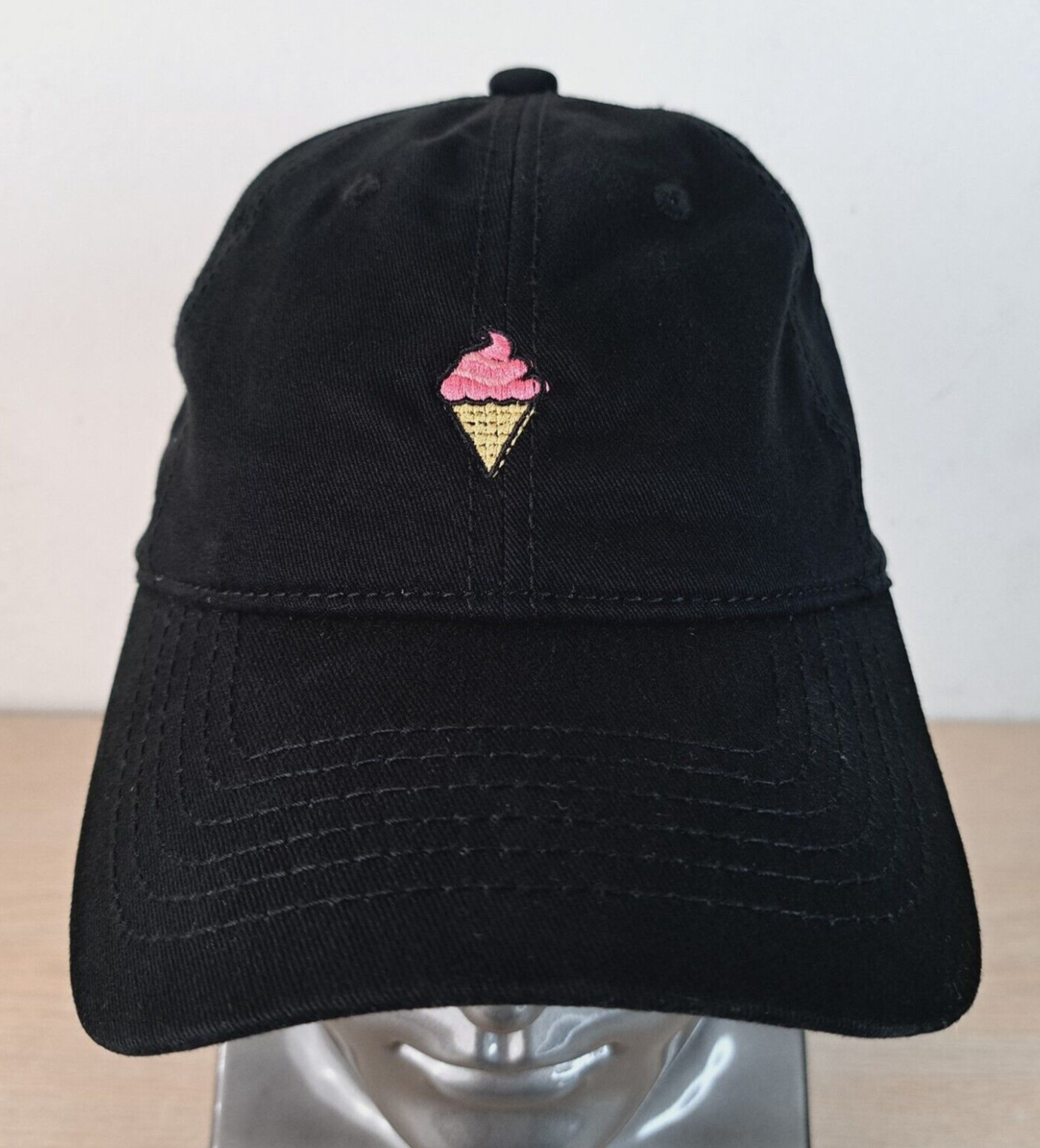 ICE CREAM CONE LOGO ADJUSTABLE STRAPBACK BASEBALL HAT… - Gem